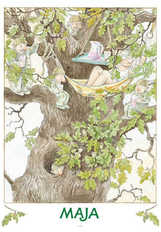 Poster Maja´s Eik - Maja´s ABC | The Swedish Gift Shop